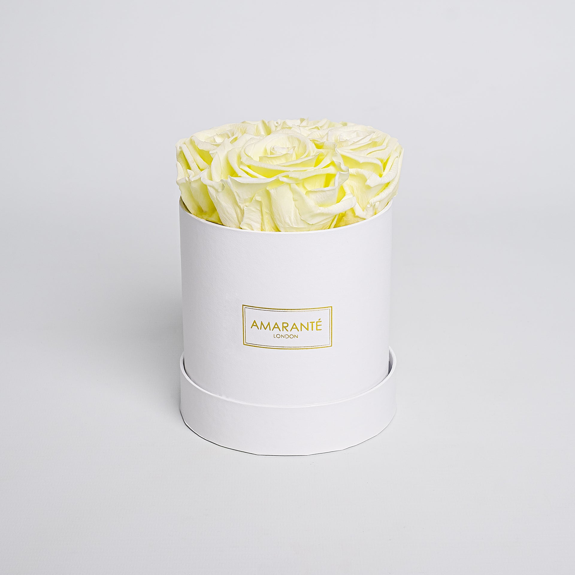 Infinity Roses > Small White Round Matte Rose Box – Amarante London