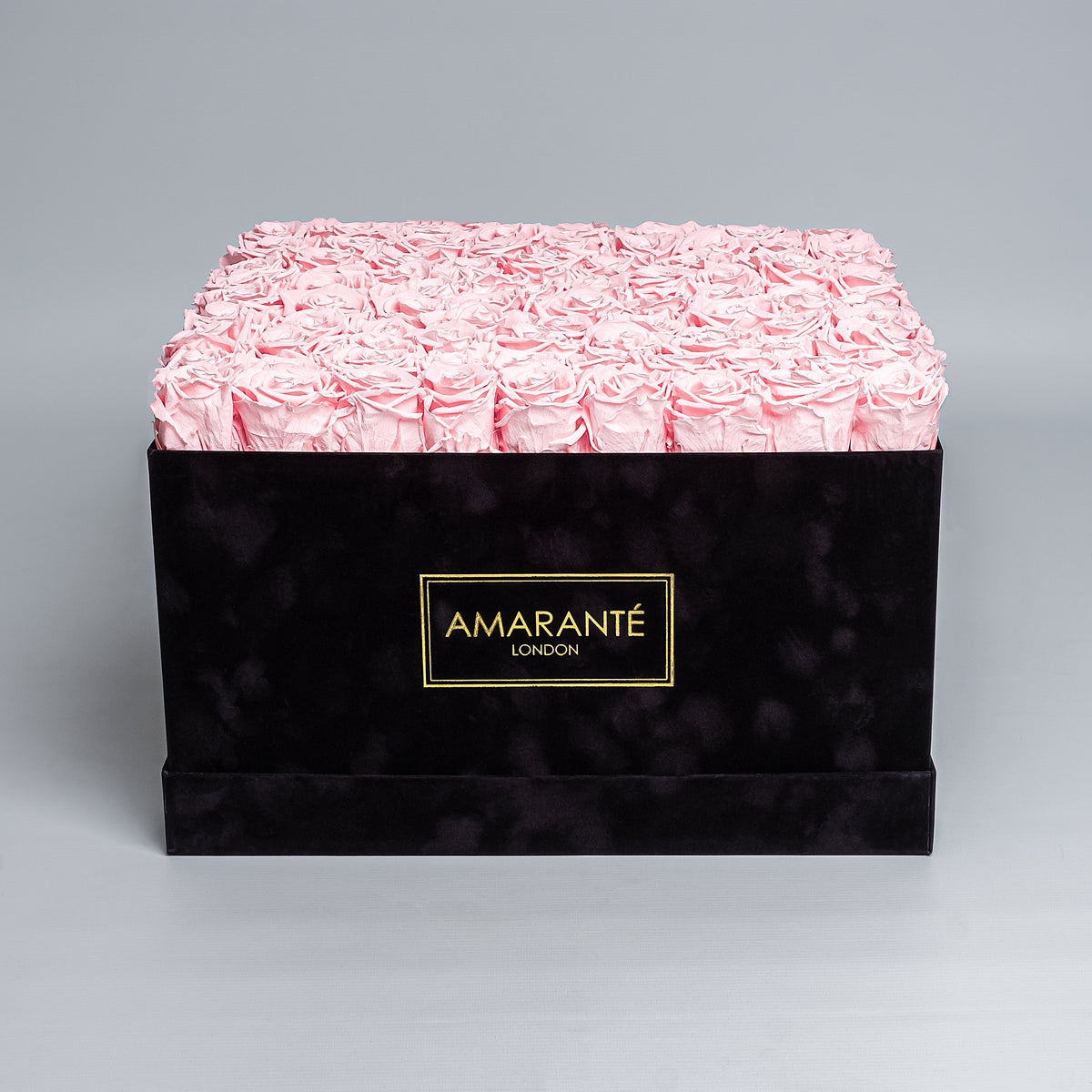 100 Roses in 14 colours, in a Deluxe Square Black Rose Box – Amarante ...