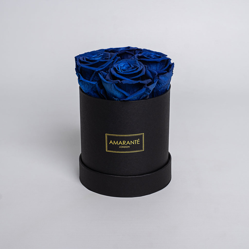 Infinity Roses > Small Black Round Matte Rose Box – Amarante London